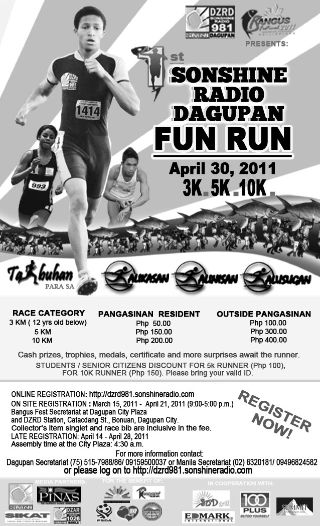 Bangus Festival Fun Run (Dagupan) - April 30, 2011 | Pinoy Fitness