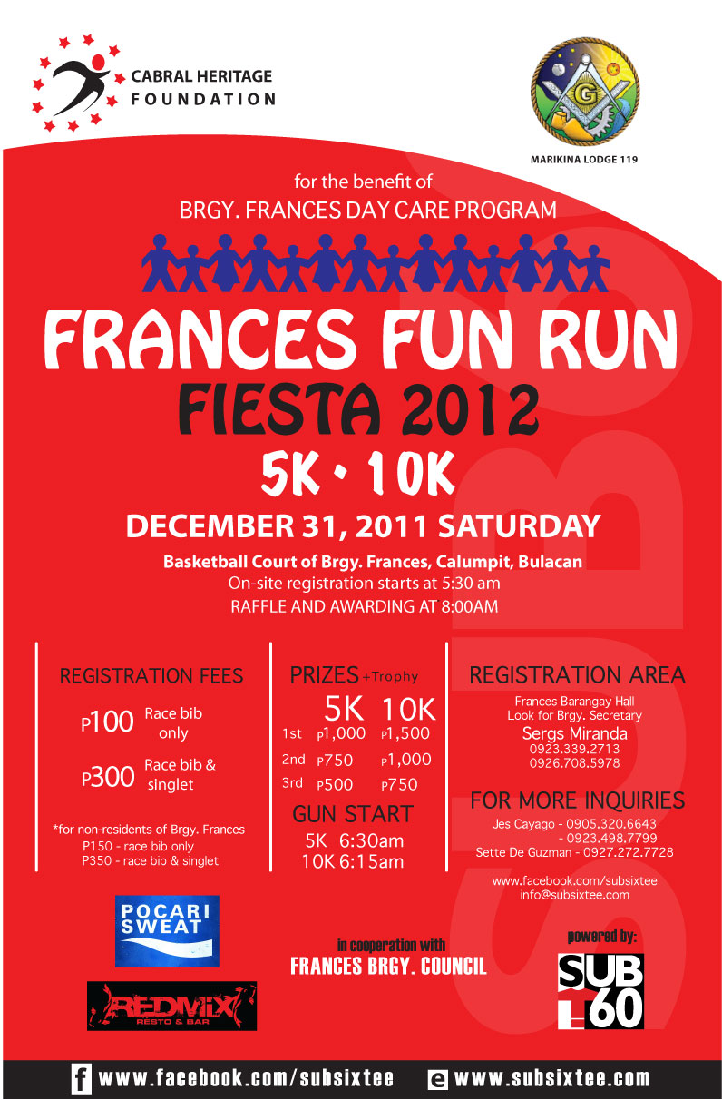Frances Fun Run Fiesta 2012 - December 31, 2011 | Pinoy Fitness